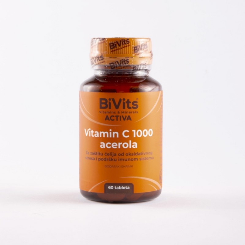 BIVITS ACTIVA VITAMIN C 1000 ACEROLA 60 TABLETA | Apoteka Online Premium