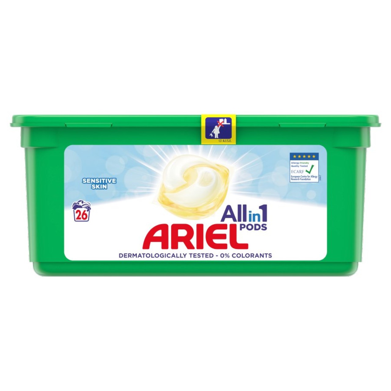 ARIEL WASHING CAPSULES SENSITIVE SKIN ALL IN 1 - 26 WASHING - Laundry ...
