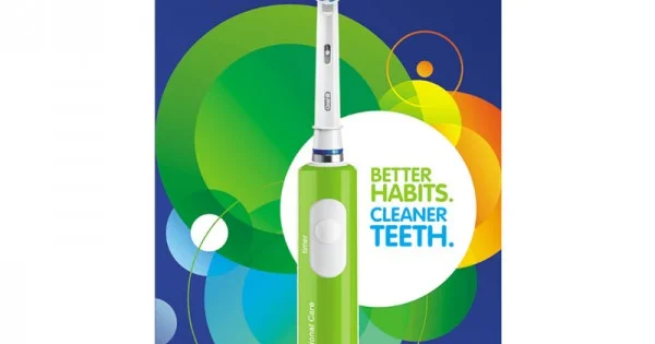 ORAL B JUNIOR GREEN CHILDREN'S ELECTRIC TOOTHBRUSH - Toothpaste ...